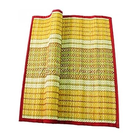 Amazon.com: Vedic Vaani Natural Handmade Grass Kusha Mat Chatai Asan ...