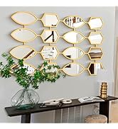 Amazon.com: Autdot 47" x 32" Large Living Room Mirror - Gold Wall Decor ...