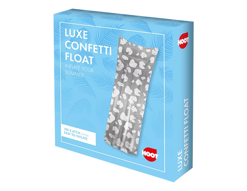 Inflatable Pool Lounger – Printed Float with Confetti for Summer Fun ...