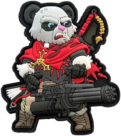 Amazon.com: Patchlab Minigun Panda Tactical Teddies Rubber Morale Patch, Durable & Vibrant, Hook ...