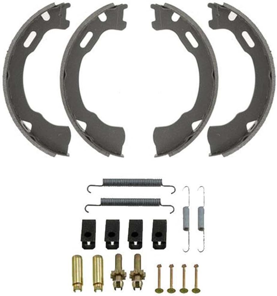 Amazon.com: Rear Emergency Parking Brake Shoe Set + Springs Replacement ...