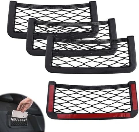 Amazon.fr : Filet Rangement Voiture, HERKINDNESS 4 Pièces Filets de ...