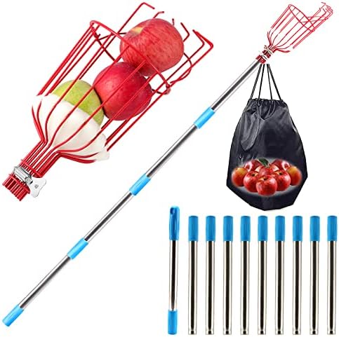 Amazon.com : Anewkle 13 Feet Fruit Picker Pole Tool with Basket Apple ...