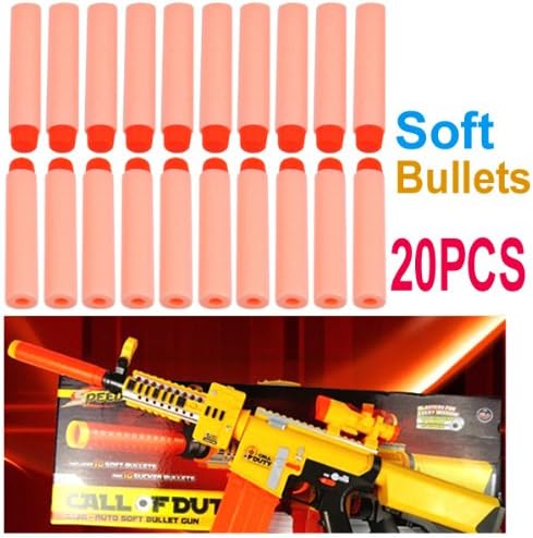 Amazon.com: 20 pcs Soft Bullet Safety Bullets Darts for Nerf Blaster ...