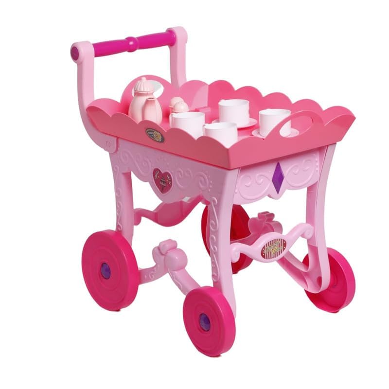 Buy Pepstter Tea Trolley 32 Pcs Set Tea Cart for Kids Princess Serving ...
