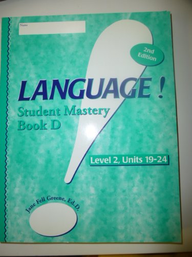 Amazon.com: Language! Student Mastery, Book D, Level 2, Units 19-24 ...