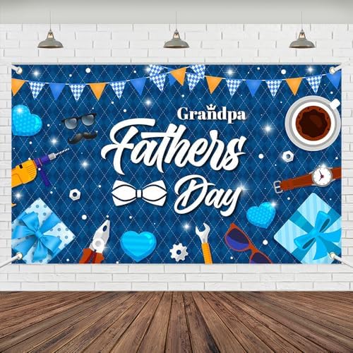 Happy Grandpa Fathers Day Banner Decorations Gift from Kids ...