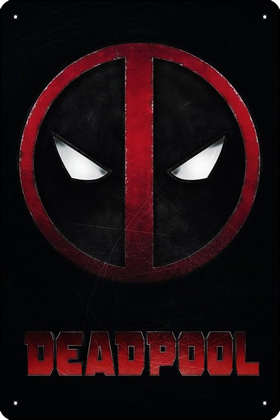 Snapklik.com : Deadpool Face Logo Poster Metal Tin Sign 8x12 Inch ...