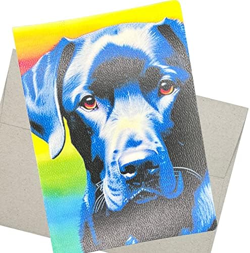 Amazon.com : Black Labrador Retriever Greeting Card (5X7 Inch, 1 ...