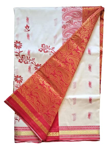 Buy Sari Kuthir Women`s Bengal Art Garad Silk Saree Handmade Zari ...