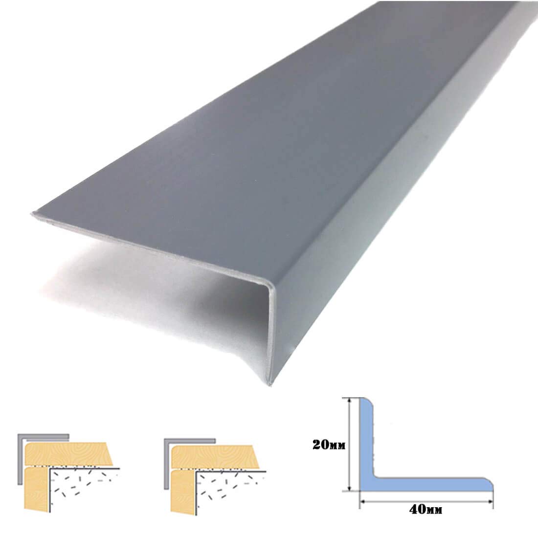 Buy Unequal Grey Plastic PVC Corner 90 Degree 1 Meter Trim Wall Corner ...