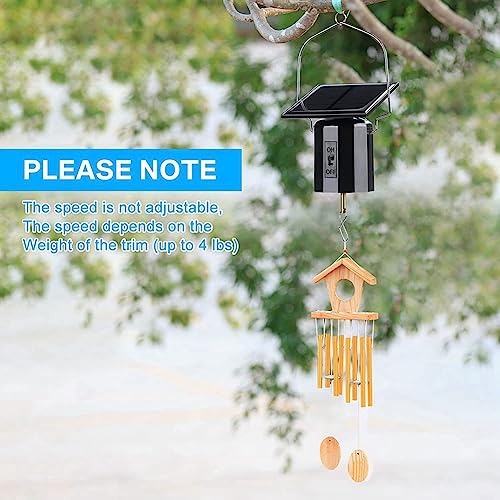 Wisyurt 4Pcs Solar Energy Hanging Rotating Motor Revolving Wind Chime ...