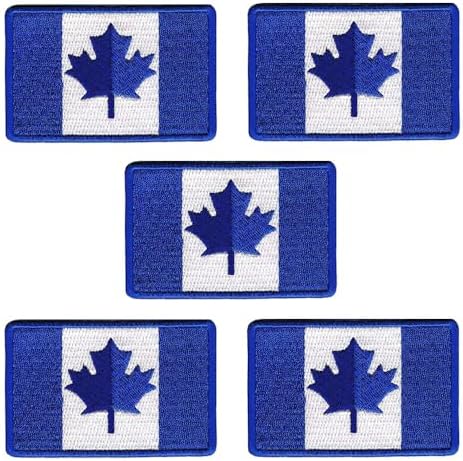 5 Pcs Canada Flag Iron on Sew on Patches, Canadian Glue Back Tags ...