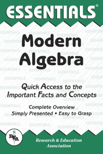 Modern Algebra Essentials (Essentials Study Guides): Lutfiyya, Lutfi A ...