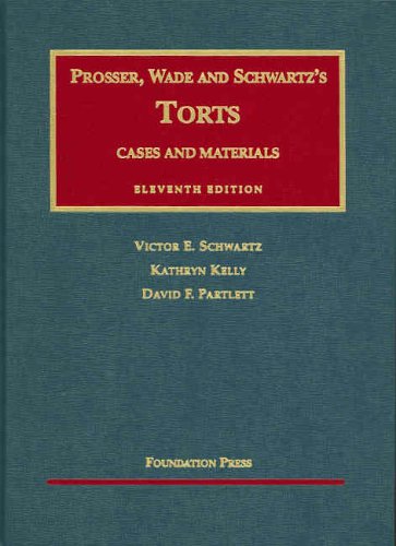 Cases and Materials on Torts : Prosser, William Lloyd: Amazon.ca: Books