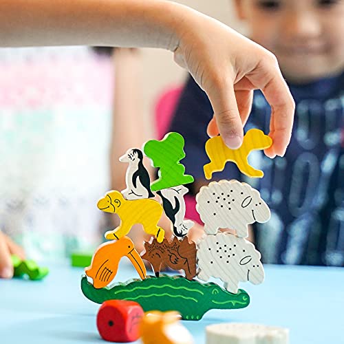 HABA Animal Upon Animal - Classic Wooden Stacking Game Fun for The ...