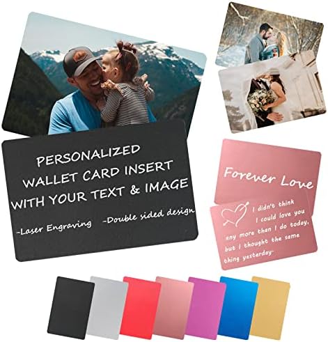 Amazon.com: GONIS Personalized Wallet Insert, Custom Metal Cards with ...