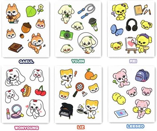 Amazon.com: 6PCS IVE MINIVE Stickers Kpop Yujin Gaeul Wonyoung Liz Rei ...