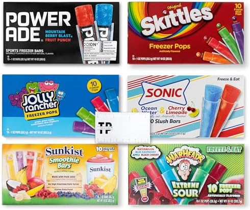 Amazon.com : MEGA Freeze Pop Package | 60 PACK Assorted Freeze Pops | 6 ...