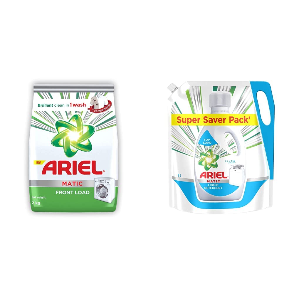 Buy Ariel Matic Front Load Detergent Washing Powder - 2 kg & Ariel ...
