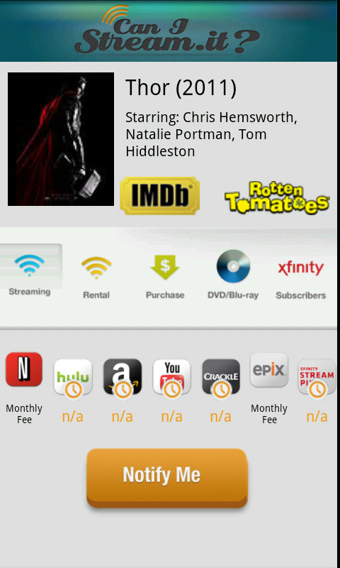 Can I Stream It? - App on Amazon Appstore