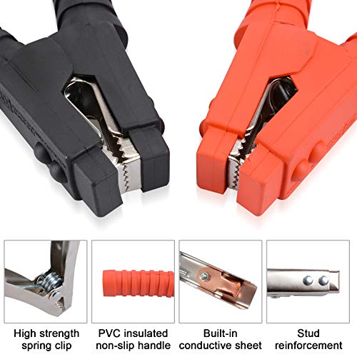 Snapklik.com : 2PCS Battery Jumper Cable Clamps 800A Heavy Duty ...