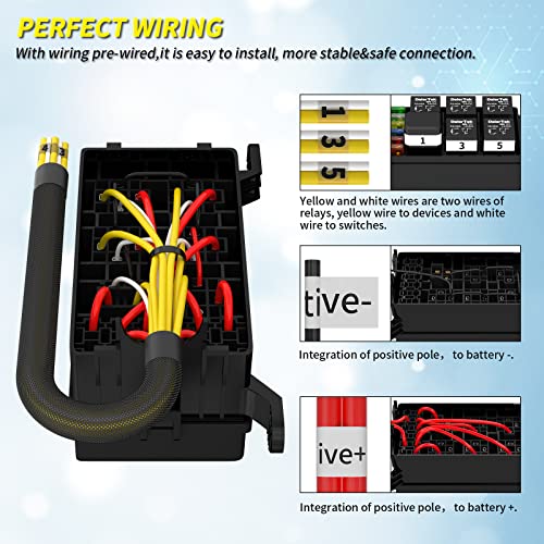 Snapklik.com : Joinfworld 12V Fuse And Relay Box Holds 6 Slots ...