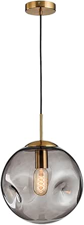 Concave Orb Pendant Light Striking Circular Glass Lamp with ...