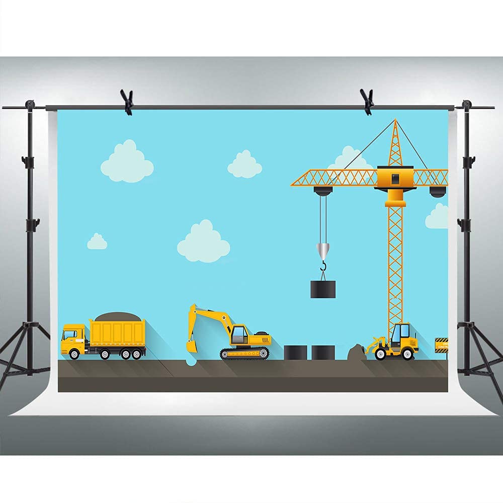 Cartoon Construction Site Background
