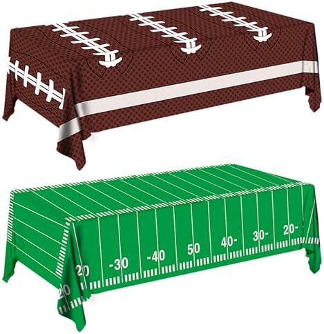 Amazon.com: SJJPDYY Football Party Decorations Disposable Tablecloth ...