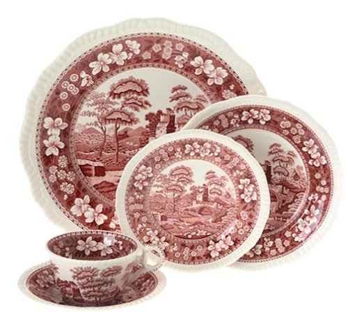 Buy Spode Tower Pink 5-Piece Dinnerware Place Setting, Service for 1 ...
