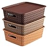Kuber Industries Multipurpose Solitaire Storage Basket with Lid|Strong ...