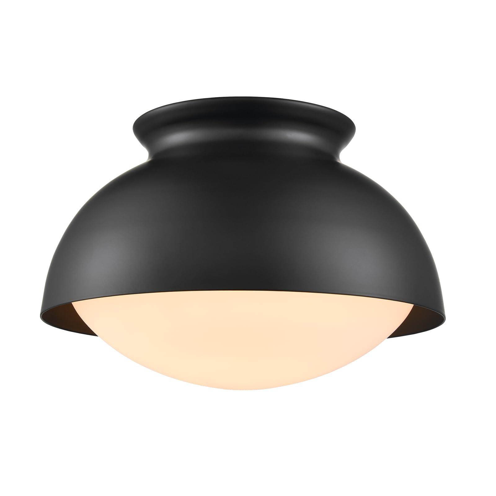 Amazon.com: Moose Black Semi Flush Mount Ceiling Light Fixture Modern ...