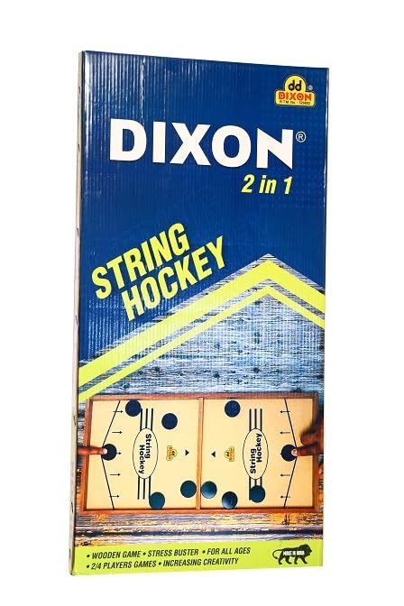 Buy Dixon 2 in 1 String Hockey Table Board Game with Ludo and Snakes ...