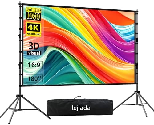 Amazon.com: 180 inch Projector Screen and Stand, 15FT Large Indoor ...