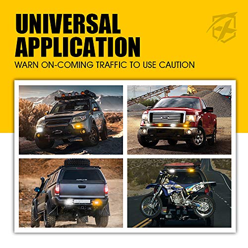 Snapklik.com : Amber/White LED Surface Mount Strobe Lights Kit, Grill ...