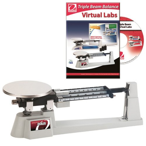 Ohaus 80104165 Triple Beam Balance Virtual Lab Bundles, 610g Capacity ...