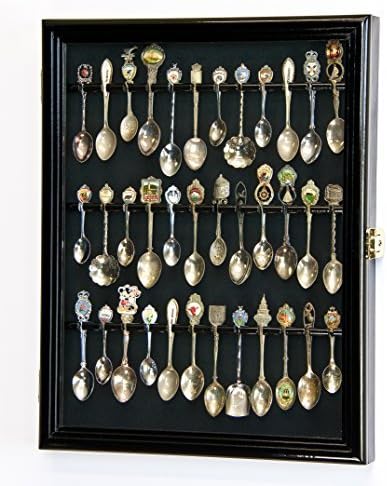 Amazon.com: DECOMIL - 60 Spoon Rack Display Case Holder Wall Cabinet ...