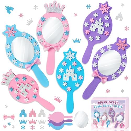 Amazon.com: BeYumi Princess Foam Mirror Craft - 18 Pack DIY Decorate ...