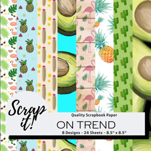 Scrap It! On Trend Scrapbook Paper - Multicoloured - 8.5" x 8.5" - 8 ...