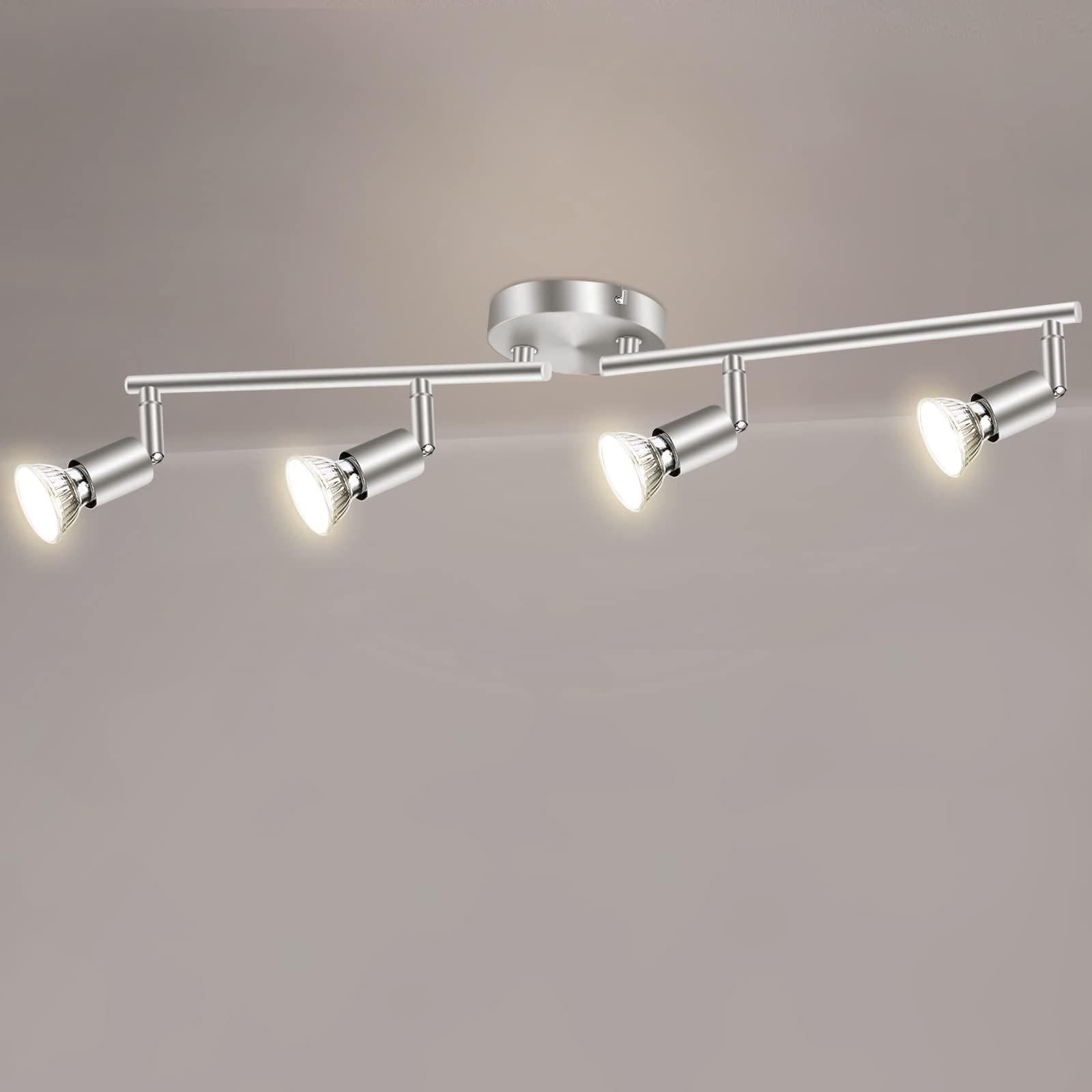 Energy Saving 4 Way Ceiling Spotlight in Chrome : Amazon.co.uk: Lighting