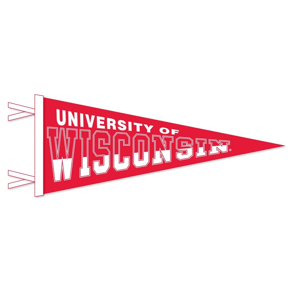 Amazon.com : Wisconsin Badgers Wool Felt Pennant - 9" x 24" : Sports ...