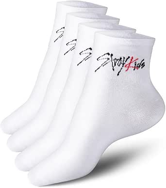 Amazon.com: X9H8N9 2 Pairs Stray Socks Unisex Ankle Athletic Skz Socks ...