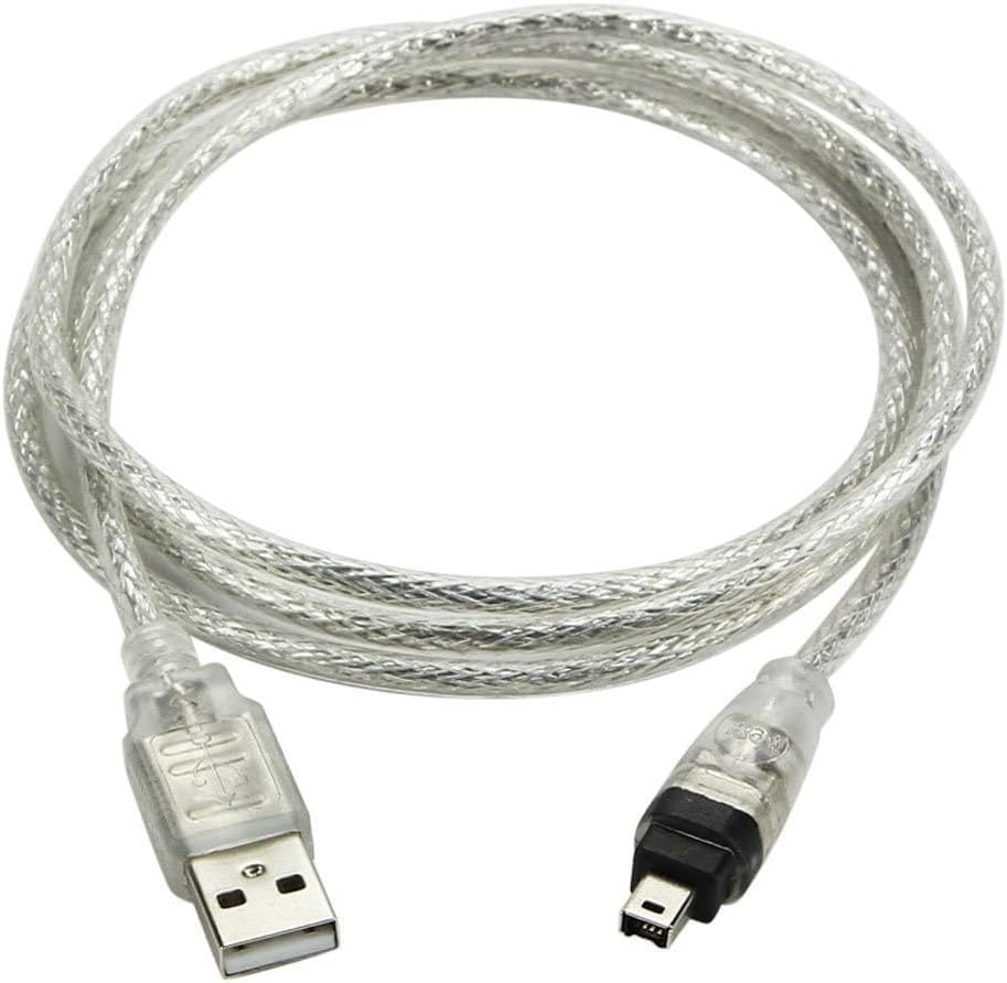 USB 2.0 Male to Firewire IEEE 1394 4 Pin Male iLink Adapter Cord Cable ...