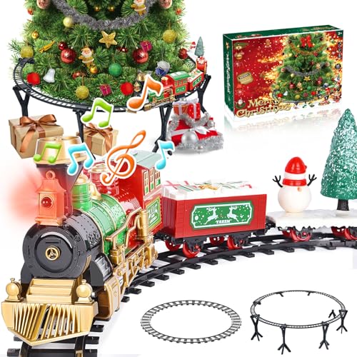 Snapklik.com : Neragron Christmas Tree Train Set, Electric Train Toys