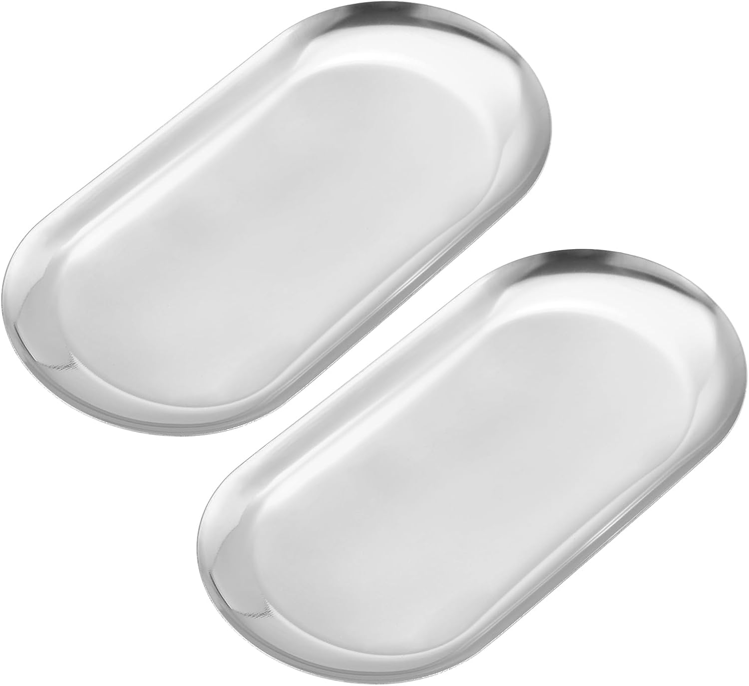 Amazon.com: uxcell 2pcs Stainless Steel Decorative Trays, Bathroom ...