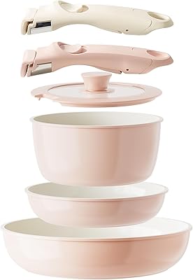 Amazon.com: GiPP 11Pcs Pots and Pans Set Non Stick, Cookware Sets Nonstick Detachable Handle ...