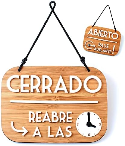 Cartel Abierto Cerrado Vuelvo enseguida con Ventosa - Horario comercial ...