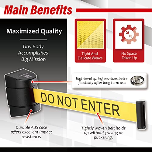 Snapklik.com : DuraSteel Wall Mount Crowd Control Retractable Belt ...