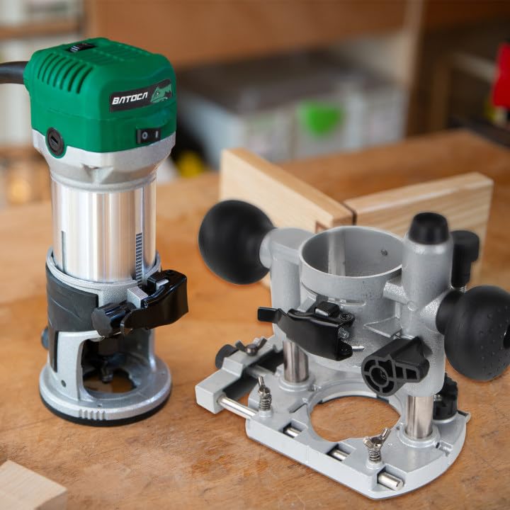 BATOCA Plunge Router Kit, 1-1/4 HP Max Torque Router ToolÂ with Fixed ...